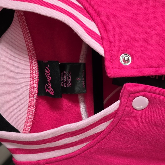 Barbie | Jackets & Coats | New Barbie Embroidered Girls Varisty Jacket ...